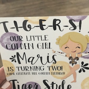 LSU Tigers Brother and Sister Birthday Invitations, LSU Birthday ...