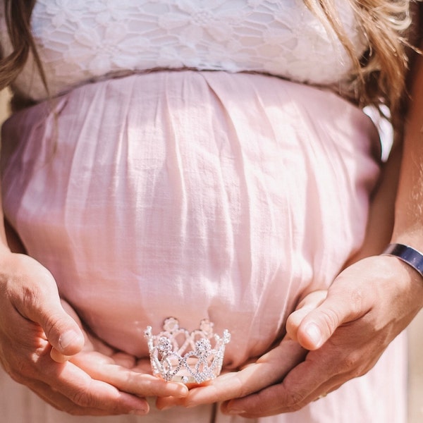 Rhinestone Baby Crown, Baby Tiara, Mini Crown, Tiny Crown Photo Prop ...