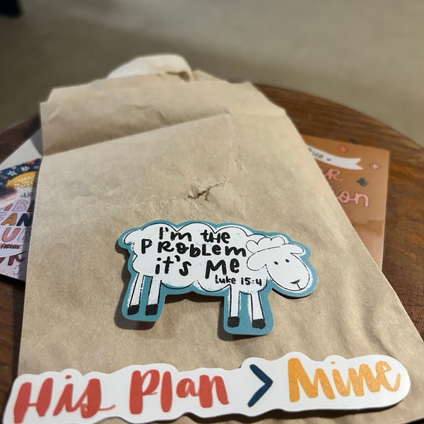 His Plan > Mine Christian Vinyl Sticker - Perfect for Laptops, Tumblers ...