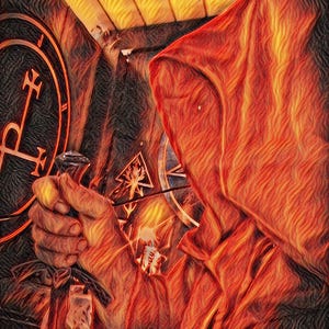 Black Tau Hooded Robe, Robe of a Neophyte, Robe of the Crone, Ritual ...