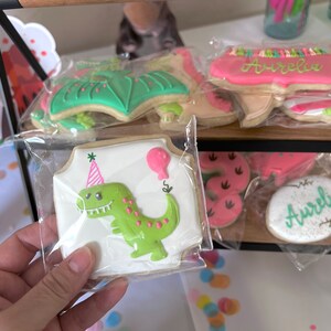 3 Rex Dinosaur Party Cookies birthday Dino Party partysaurus - Etsy