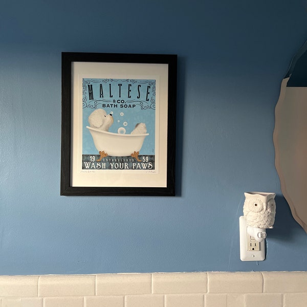 Maltese Dog Bath Soap Company Vintage Style Artwork by Stephen Fowler ...