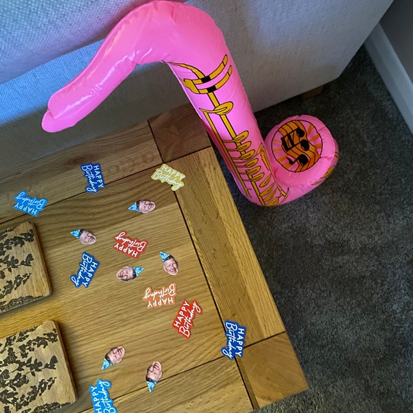 Custom Confetti Faces With Hat- Personalised Confetti - Perfect Party ...