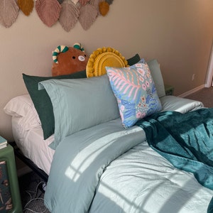 Forest Green Rectangle Linen Tablecloth Christmas Theme Round Square ...