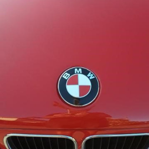 Black Carbon Fiber BMW Emblem Sticker Overlay Decal Vinyl Logo Badge ...