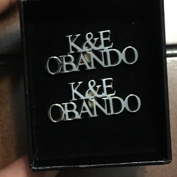 Name Personalized Cuff Links - Initials Cufflinks - Letters Cufflinks ...