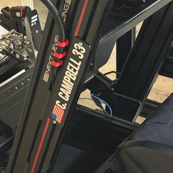 Custom Sim Racing Sign Name Tag and Flag for Driving Rigs Simulators ...