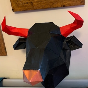 Longhorn Head Papercraft PDF Pack 3D Paper Sculpture Template With ...