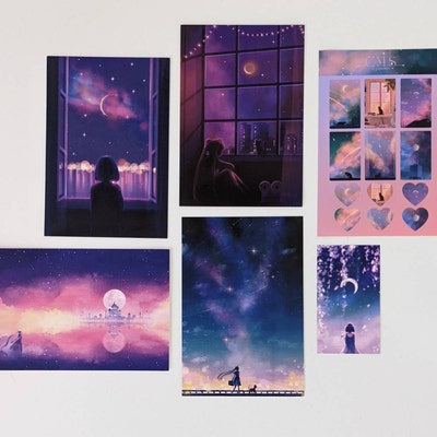 Art Postcard Set 4 Custom Art Postcards, Personalized Illustrated ...