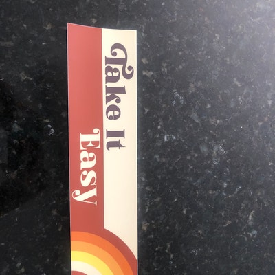 Take It Easy Bumper Sticker,bumper Sticker,70's Bumper Sticker, Retro ...