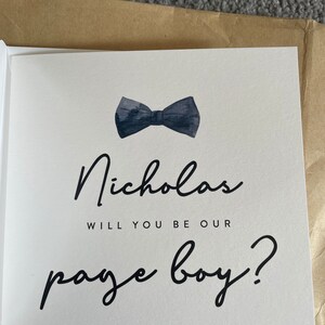Page Boy Card, Cute Wedding Card, Will You Be Our Page Boy, Wedding ...