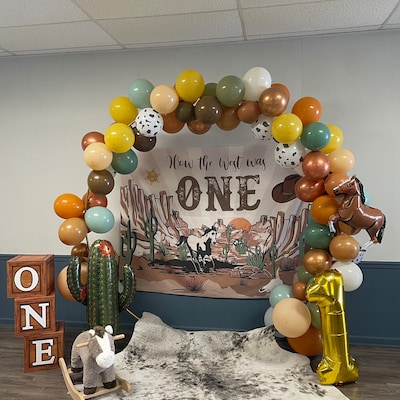 Wild West First Rodeo Birthday Party Decor for Boy Cowboy Balloon ...