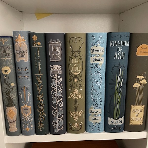 Paperback ACOTAR Pink Vintage Dust Jackets Set, Monochromatic, Digital ...