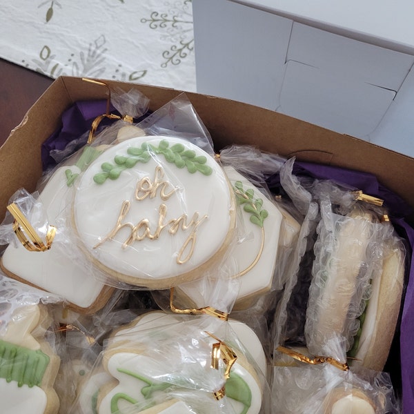 18 Greenery Baby Shower Cookies - Etsy