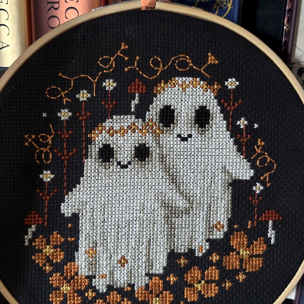Stitching Sisters Cross Stitch Pattern, Halloween Color Chart, Creepy ...