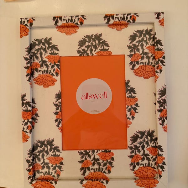 Made-to-order 5x7 (matted to 4x6) Block Print Fabric-wrapped Picture ...