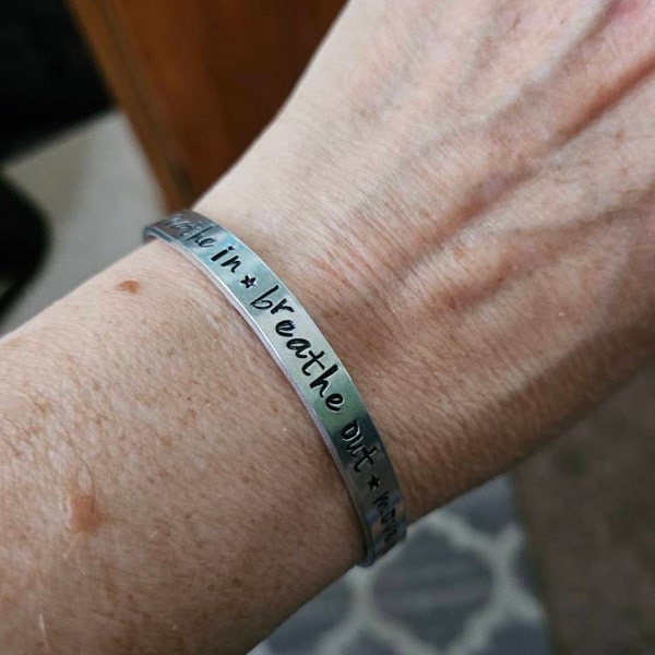 Song Lyrics Bracelet / Custom and Personalized Cuff Bracelet / Hand ...