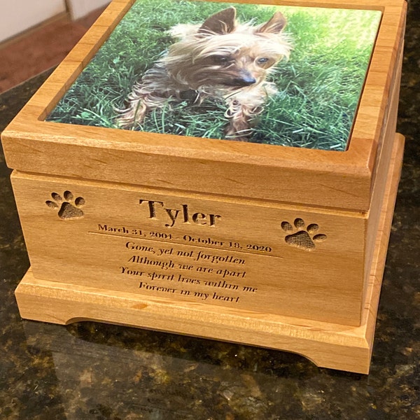 Personalized Dog Memorial Urn Pet Urn Cremation Dog Urn Custom Cat Urn ...