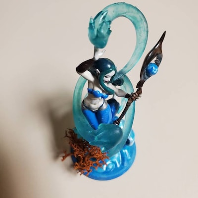 Ellie the Genasi Water Mage Twin Goddess Miniature 3D Resin Printed 28 ...