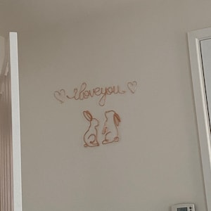 Wire Rabbits Wire Words Pet Gifts Decor Bunny Animal Lover - Etsy