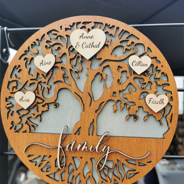 Family Tree Cut File | Glowforge File | Family Tree Gift | Mothers Day ...