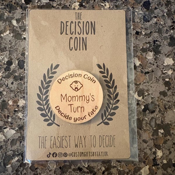 New Parent Decision Coin | Baby Shower Gift | Parent Decision Coin ...