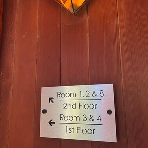 Custom Directional Sign. Hotel Room Directional Signs. Wayfinding Signs ...