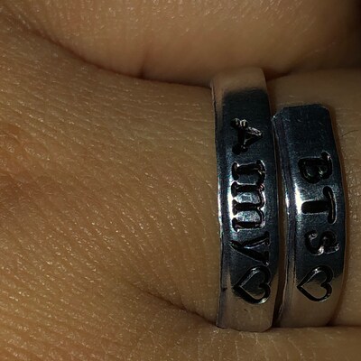 Custom Ring Personalized Custom Hand Stamped Ring Very Sturdy Ring ...