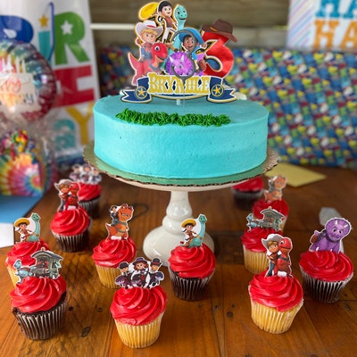 Dino Ranch Cake Topper / Dino Ranch Party / Dino Ranch Centerpiece - Etsy