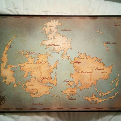 Final Fantasy VII World Map // Vintage Style Game Art // Gamer Art ...