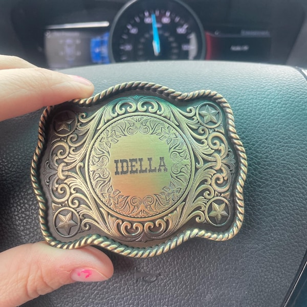Custom Western Belt Buckle Personalized Mens Buckle Monogram Belt ...