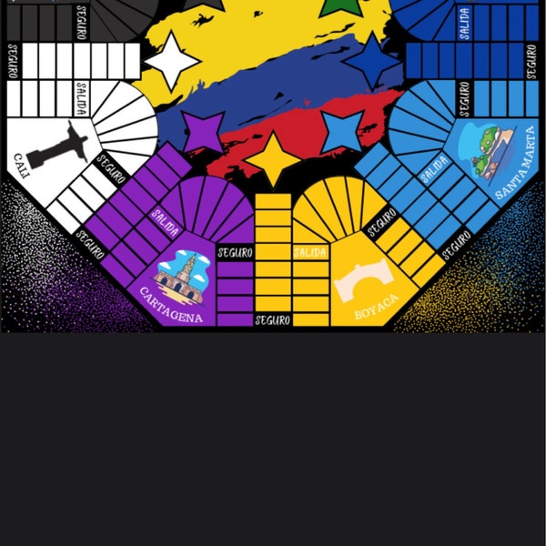 PDF Download: Colombian Parqués Board Game - Etsy
