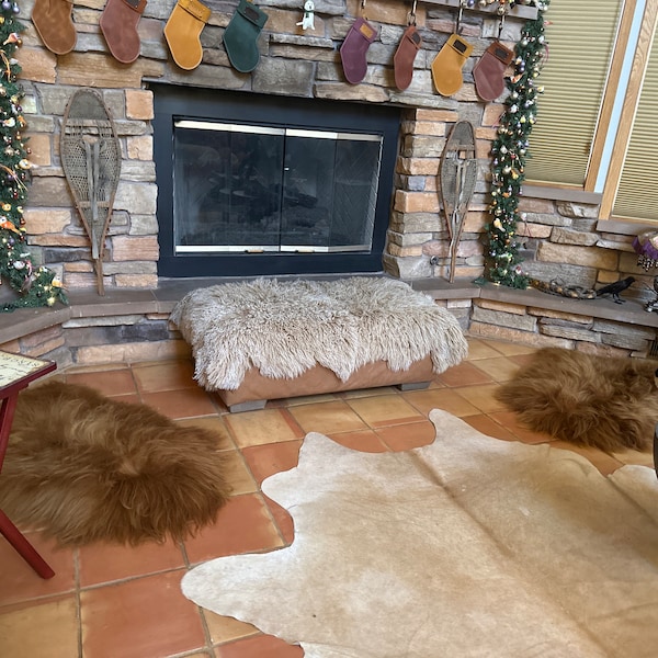Genuine Icelandic GOLD Sheepskin Rug, Pelt, Carpet, Giant Sheepskin Rug ...