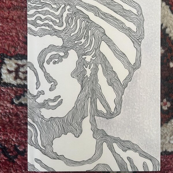 Crying Classical Greek Figure Reproduction Print Black & White Drawing ...