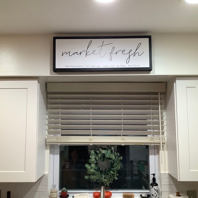 Large Kitchen Sign Wooden Kitchen Sign Kitchen Wall Decor Farmhouse ...