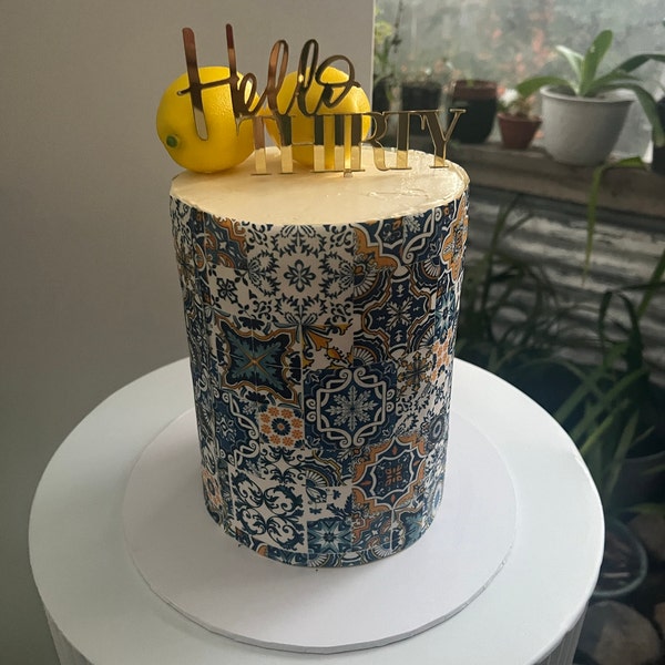 Edible Icing Cake Wrap - Sicilian Mediterranean Lemon Mediterranean ...