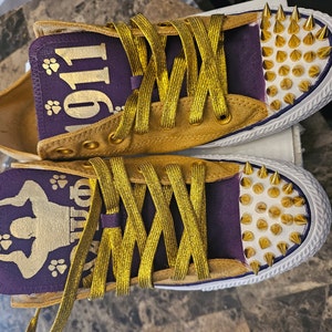 Custom Red/white Bling Shoes - Etsy