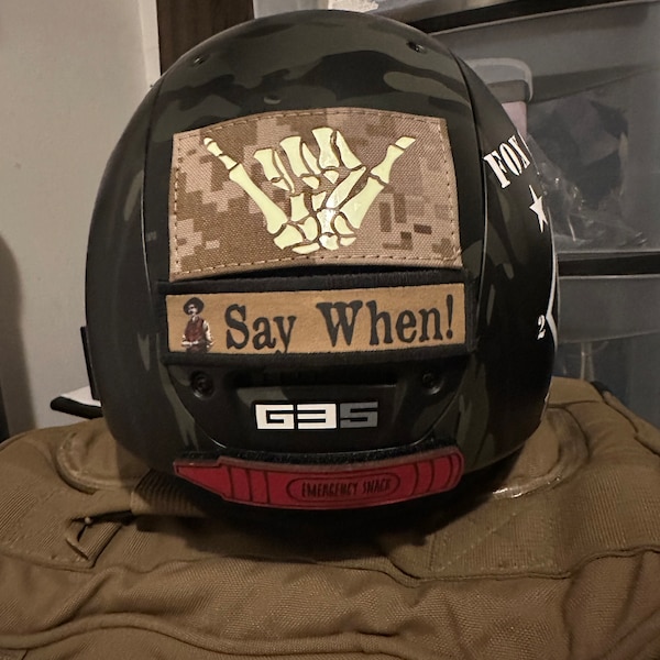 3.5x2in Custom Skeleton Shaka Hang Loose Patch IR Patch Military ...