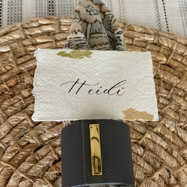 Calligraphy Scroll Name Place Cards on Handmade Paper Calligraphy Name ...