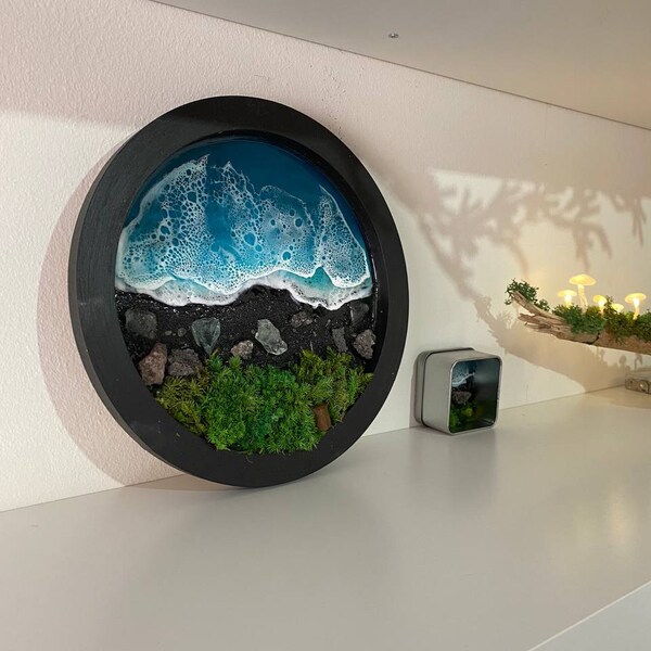 Glow in the Dark Home Decor, Luminescent Wall Hanging, Modern Boho Sea ...