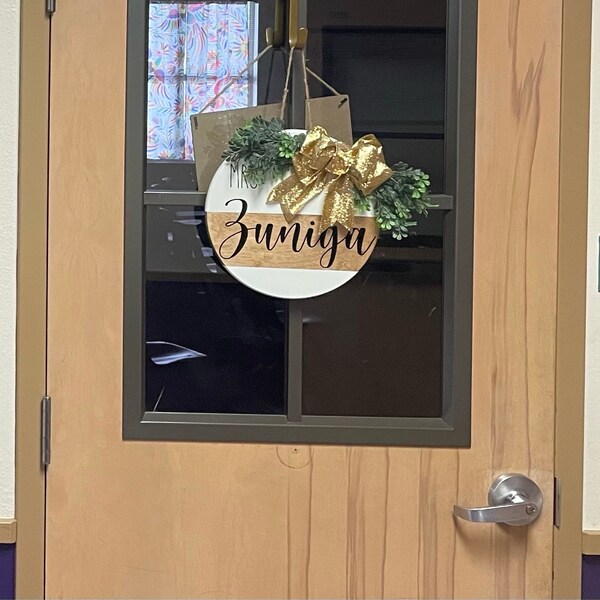 Personalized Teacher Custom Farmhouse Classroom Sign. Custom Teacher ...