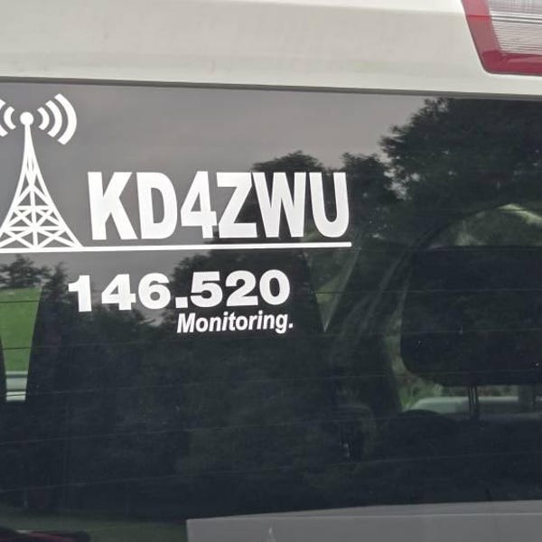 Ham Radio Call Sign Decal - Amateur Radio Callsign Sticker Antenna ...