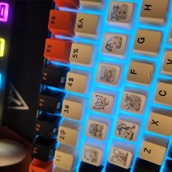 Monster Hunter Keycaps, Monsters - Etsy