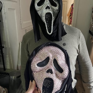 Ghostface Bling Crystal Rhinestone Scream Mask Hot Pink - Etsy