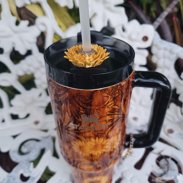 Sunflower 3D Straw Topper for Stanley Cup - Etsy