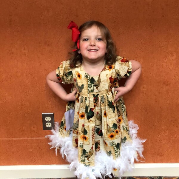 Chicken Dress, Chicken Pageant, Farm Dress, Girl, 1st Birthday, Western ...
