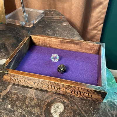 Personalized, Custom Dice Tray, Dice Tray, Wooden Dice Tray, Dungeons ...