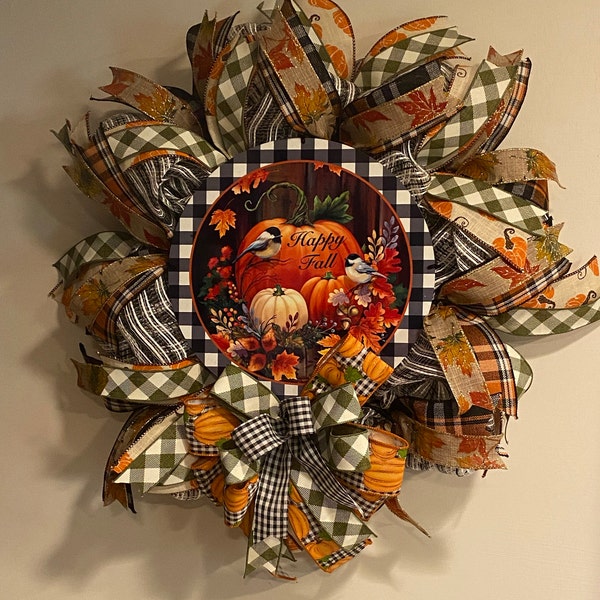 Happy Fall Wreath Sign - Etsy