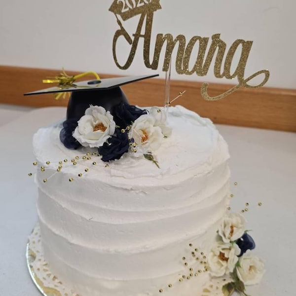 Personalized Name Graduation Custom Cake Topper, Grad Party, Class of ...