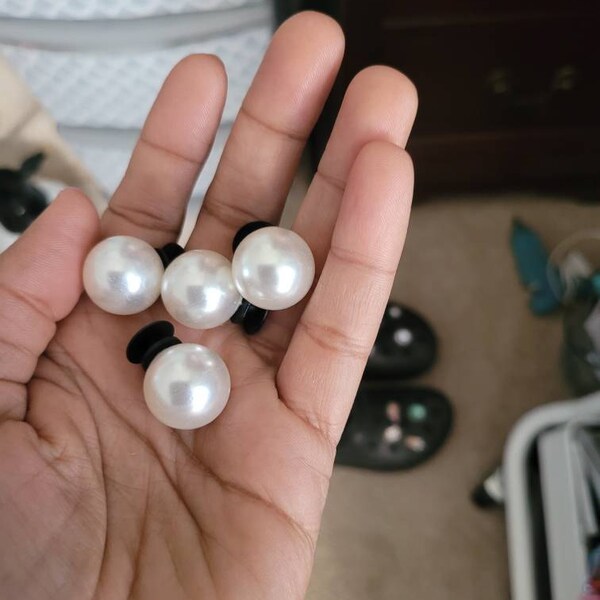 Crocs Charms Crystal Silver Diamonds and Pearls Set. Charms for Your ...